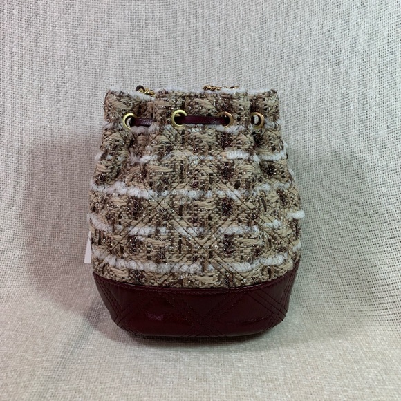 Tory Burch | Bags | Tory Burch Multi Colored Tweed Fleming Mini Bucket ...